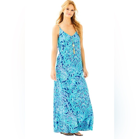Lilly Pulitzer | Dresses | Lilly Pulitzer Htf Allair Maxi In Tortuga ...